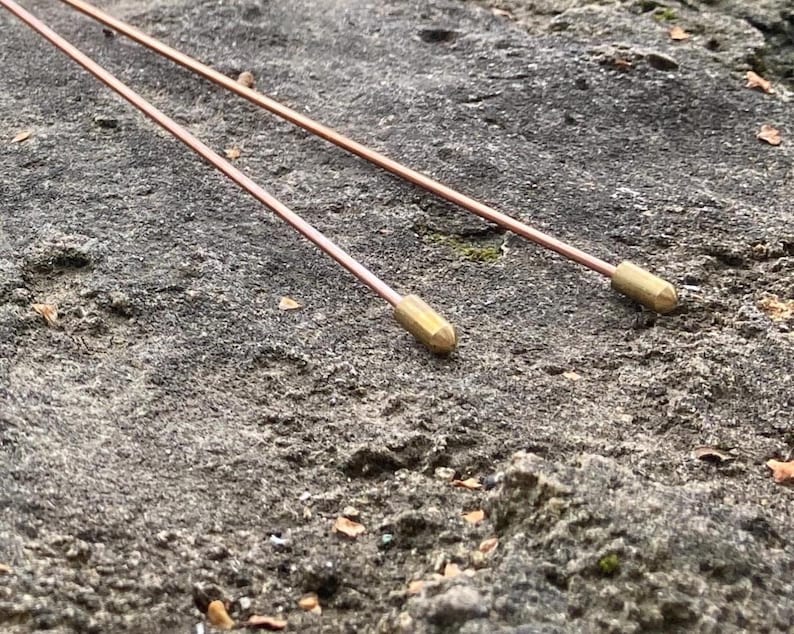 2 Copper Dowsing Rods | Pair of Divining Rods | Portable Dowser Rods ...