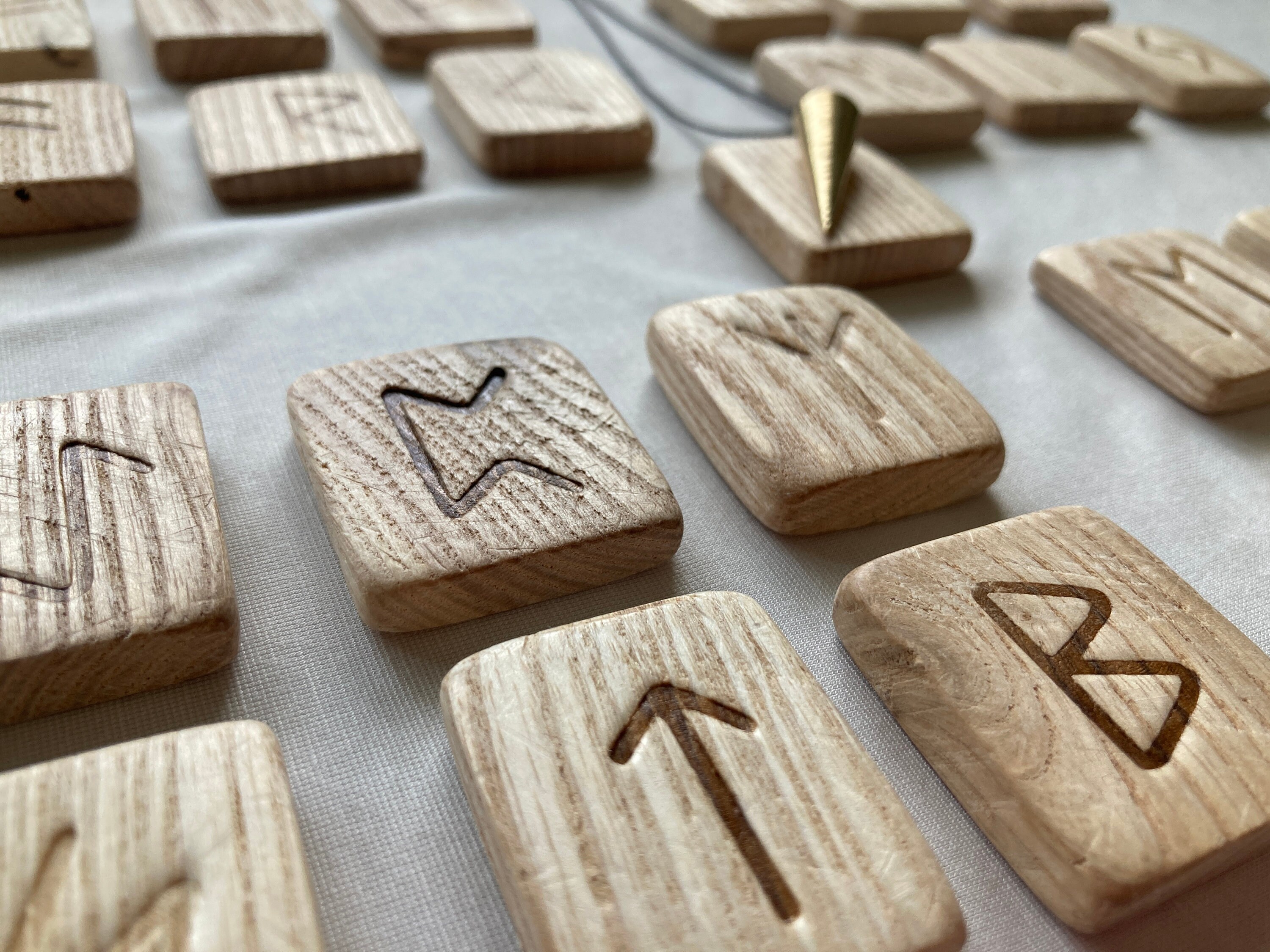 Ash Wood Futhark Rune Tiles Set 24 Runes 1 Emty Rune - Etsy