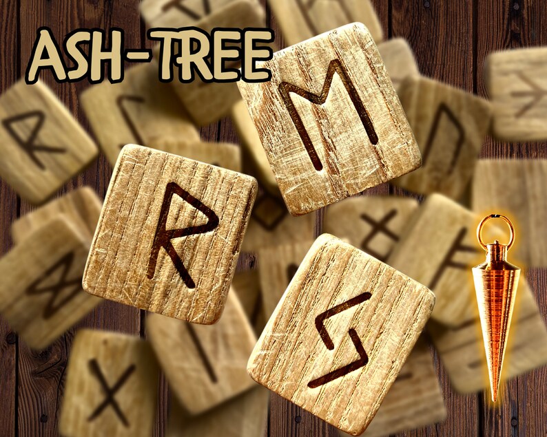 Ash Wood Futhark Rune Tiles Set 24 Runes 1 Emty Rune - Etsy