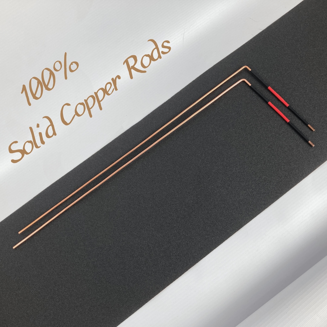2 Copper Solid Dowsing Rods Pair of Copper Solid Divining Rods ...