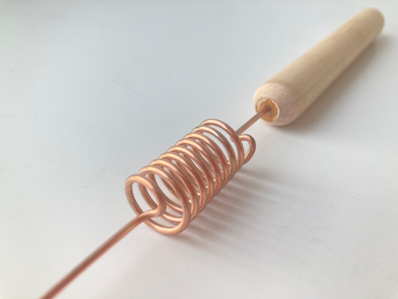 2 Copper Straight Dowsing Rods Bobber With Onyx Tip | Pair of Divining ...