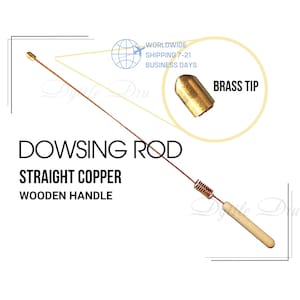 Copper Dowsing Rod Bobber With Brass Tip | Portable Divining Rod ...