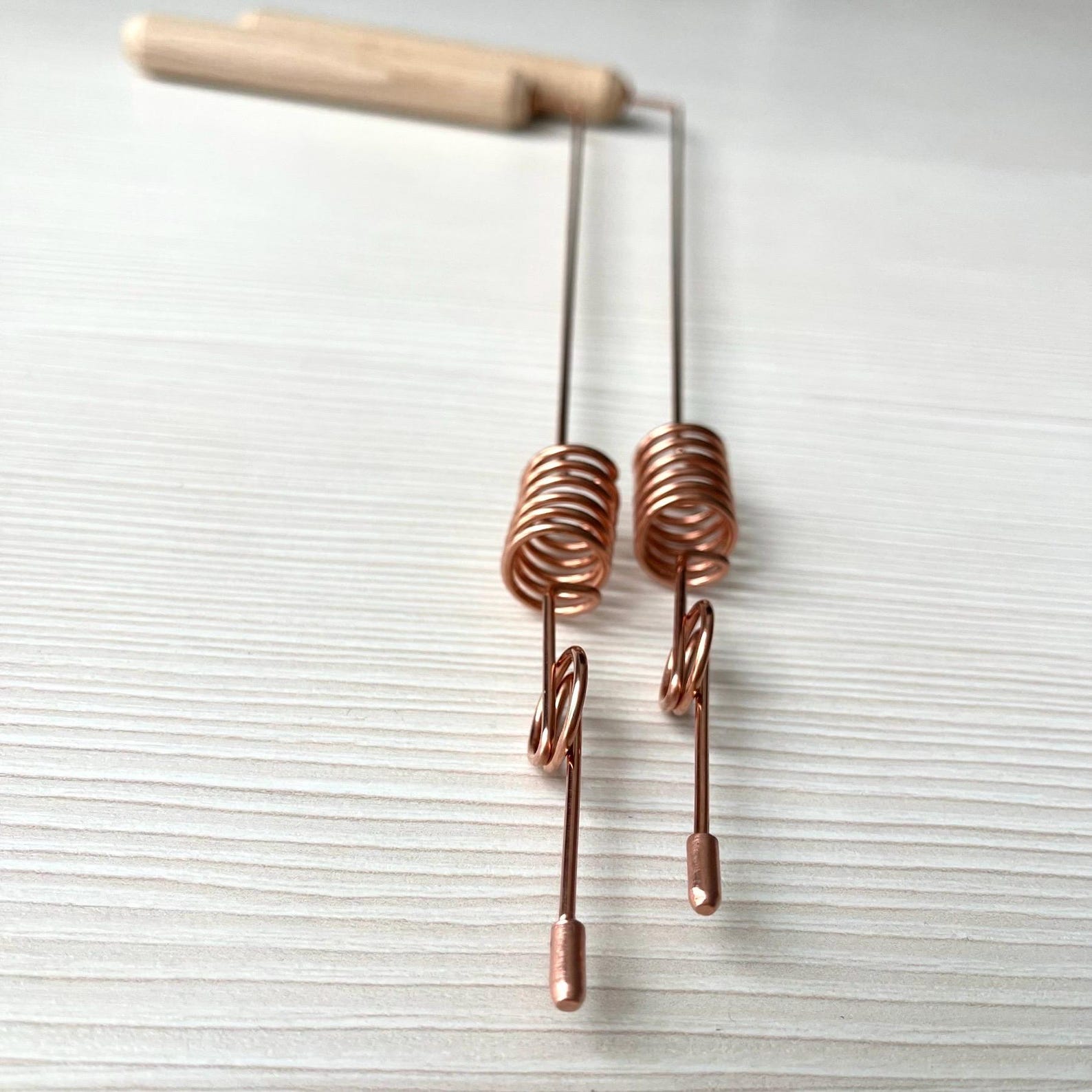 2 Copper Dowsing Rods With Double Resonator - Etsy