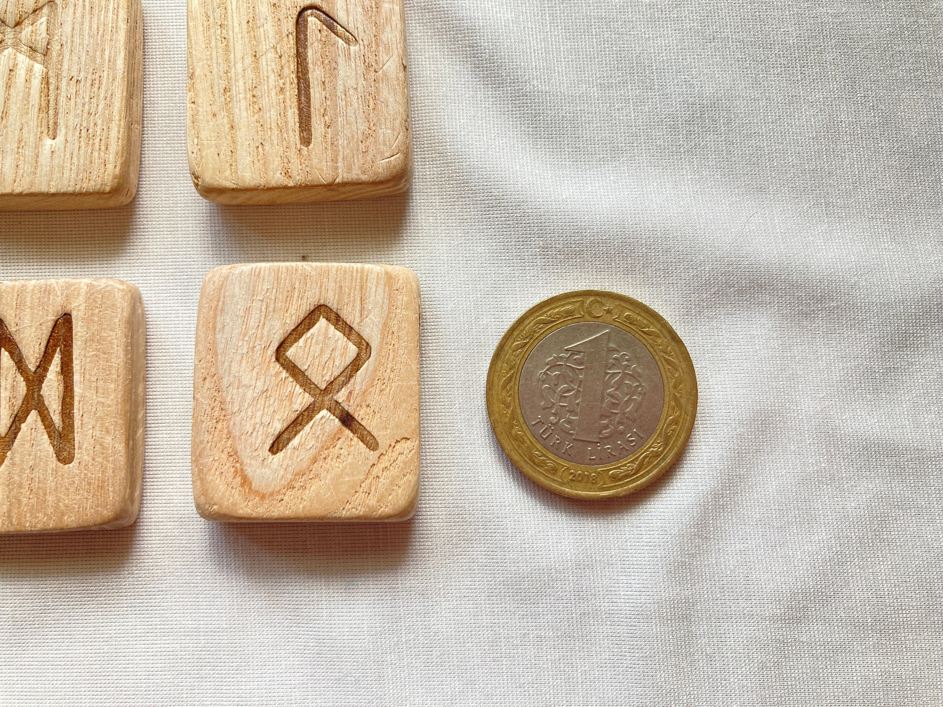 Ash Wood Futhark Rune Tiles Set 24 Runes 1 Emty Rune - Etsy