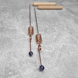 2 Amethyst Copper Dowsing Rods With Multiband Antenna - Etsy