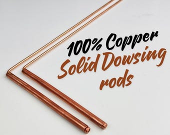 Copper Dowsing Rods and Copper Pendulum in WOOD CASE | Divining Rods ...