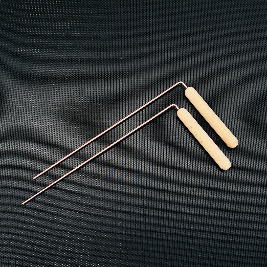 2 99.9% Solid Copper Dowsing Rods With Wood Handles - Etsy