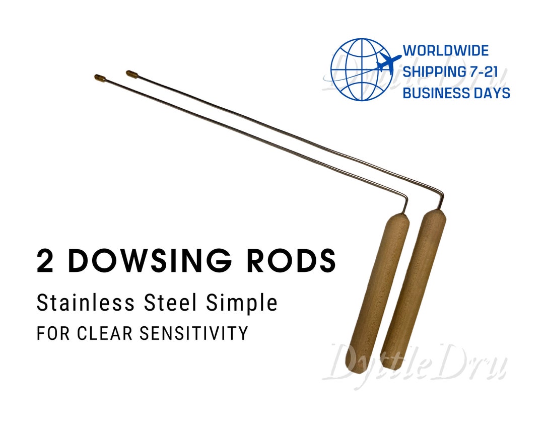 2 Dowsing Rods With Wood Handles | Pair of Divining Rods | Divination ...