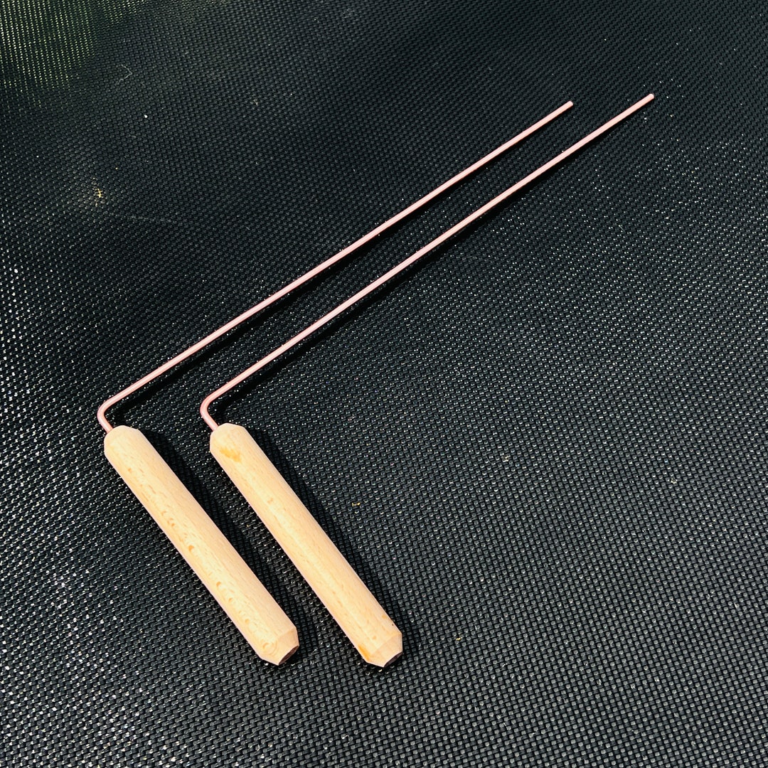 2 99.9% Solid Copper Dowsing Rods With Wood Handles - Etsy
