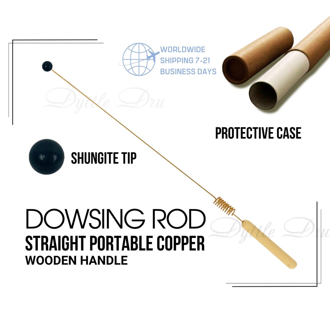Copper Dowsing Rod Bobber With Shungite Tip | One Hand Divining Rod ...