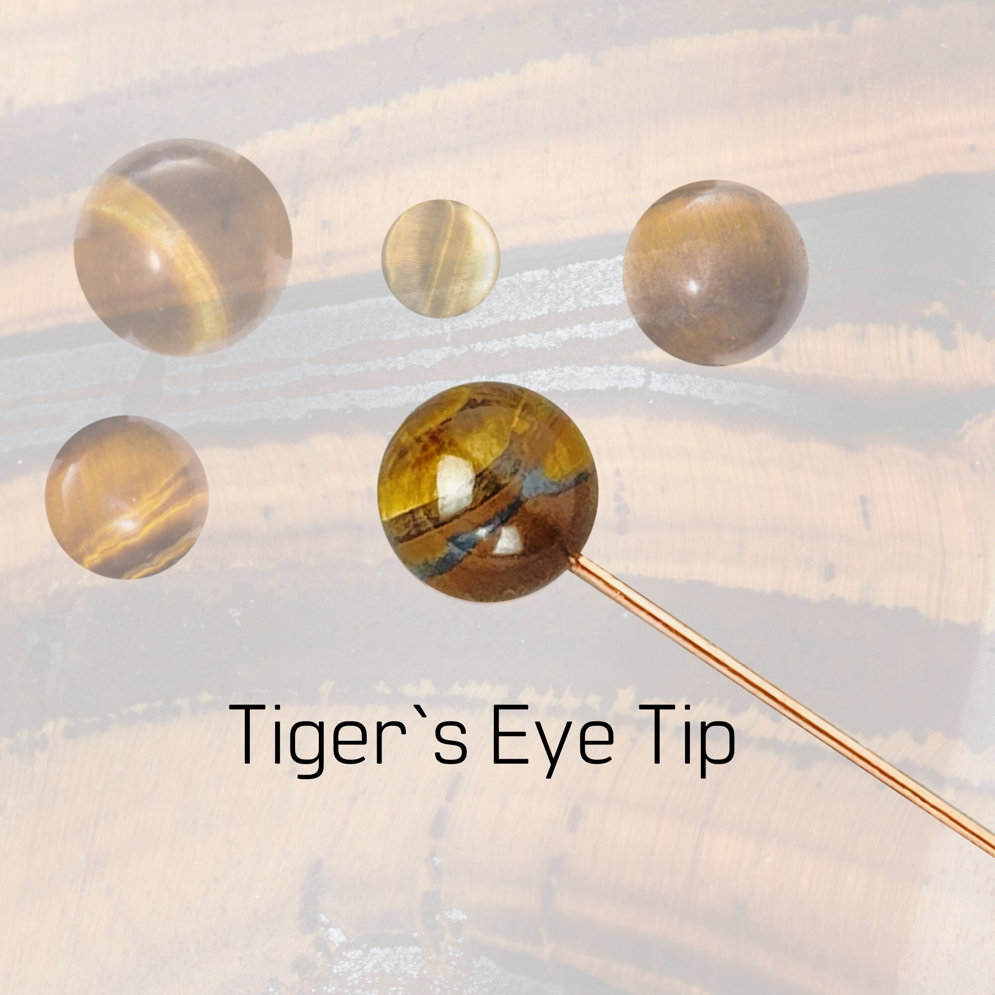 Dowsing Rod Bobber With Tiger's Eye Tip in Bamboo Case Copper Dowsing ...