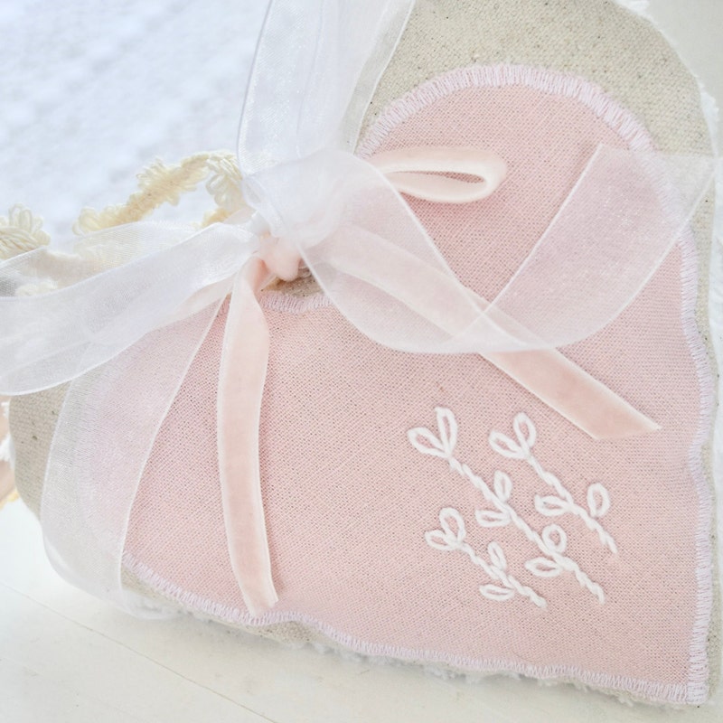 Linen Hearts - Etsy