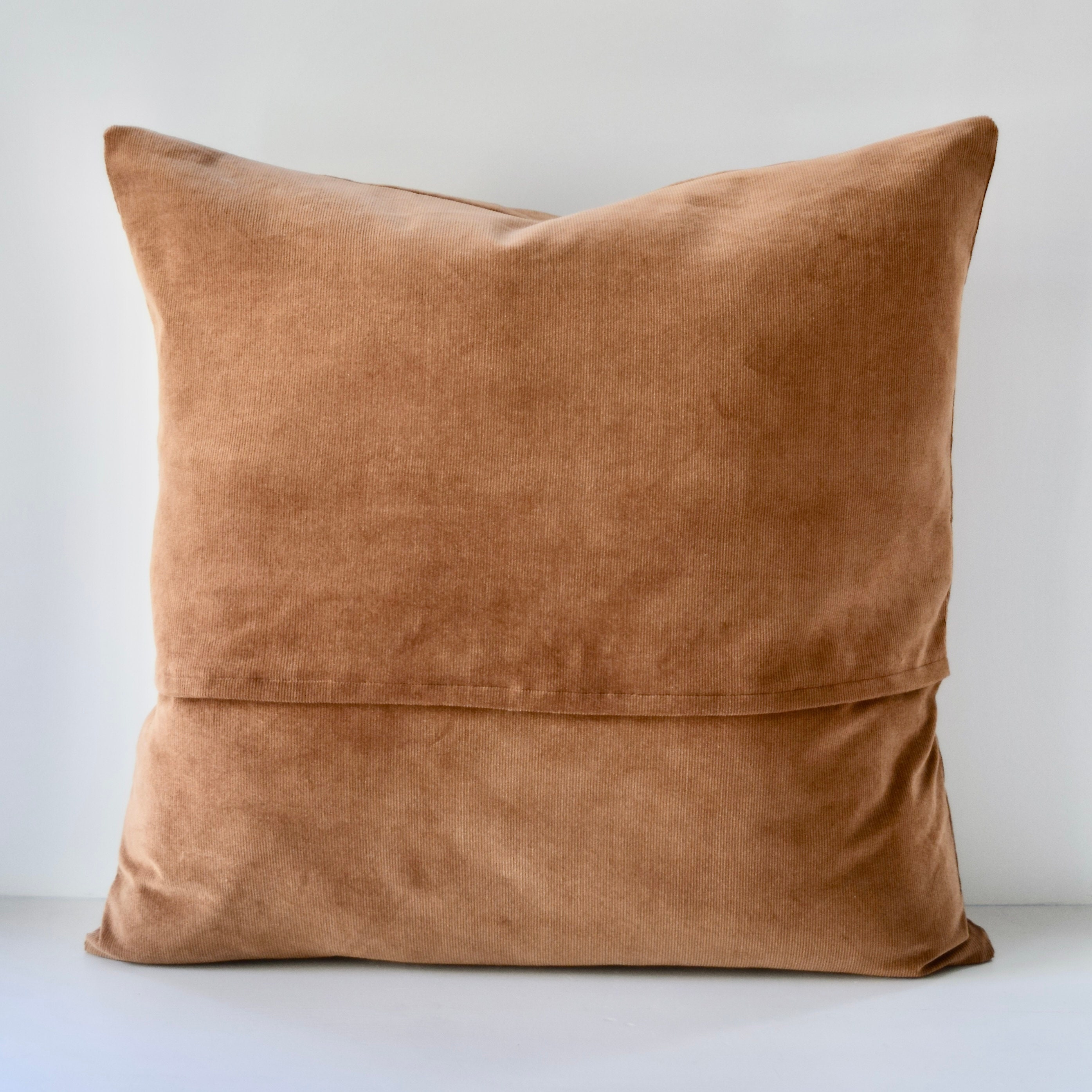 Dark Camel Pillow Cover Camel Corduroy Pillow Cover Light Brown Pillow ...