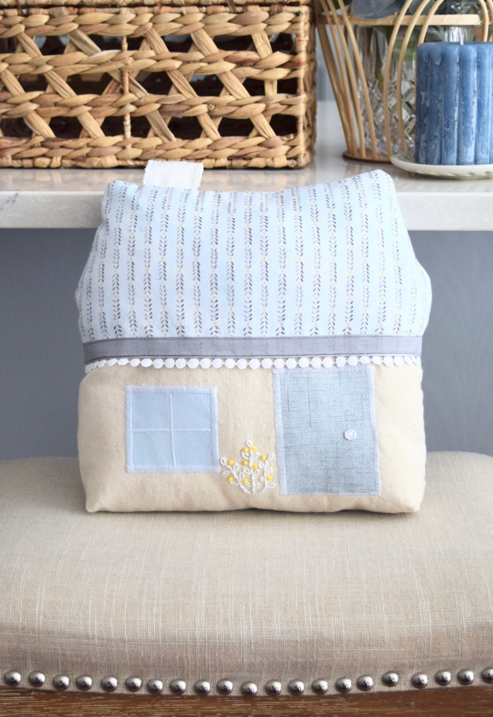 Storybook Cottage Pillow - Cottage Shaped Pillow - Plush House Shaped ...