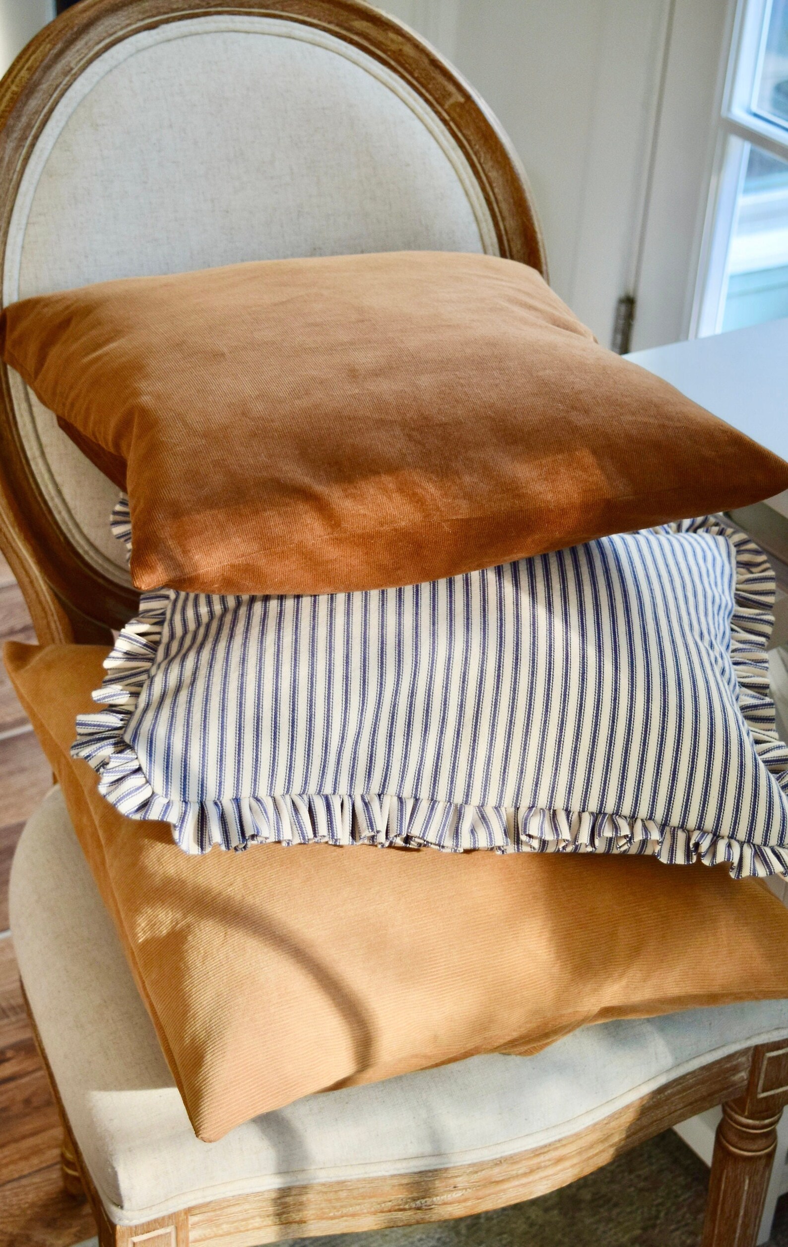 Dark Camel Pillow Cover Camel Corduroy Pillow Cover Light Brown Pillow ...