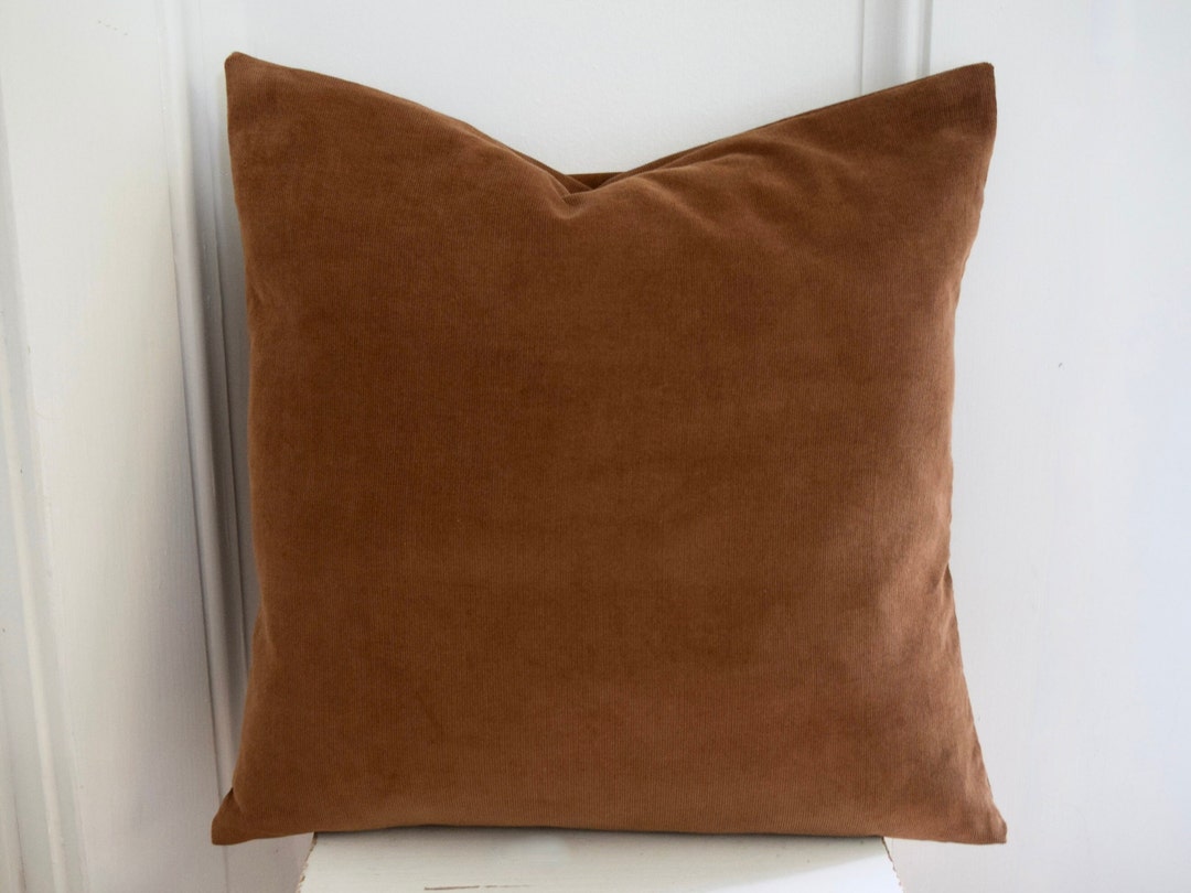Dark Camel Pillow Cover - Camel Corduroy Pillow Cover - Light Brown ...