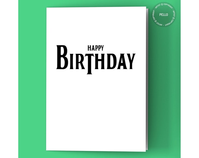 Beatles Birthday Card the Beatles Card for Music Fan Beatles Logo Rock ...