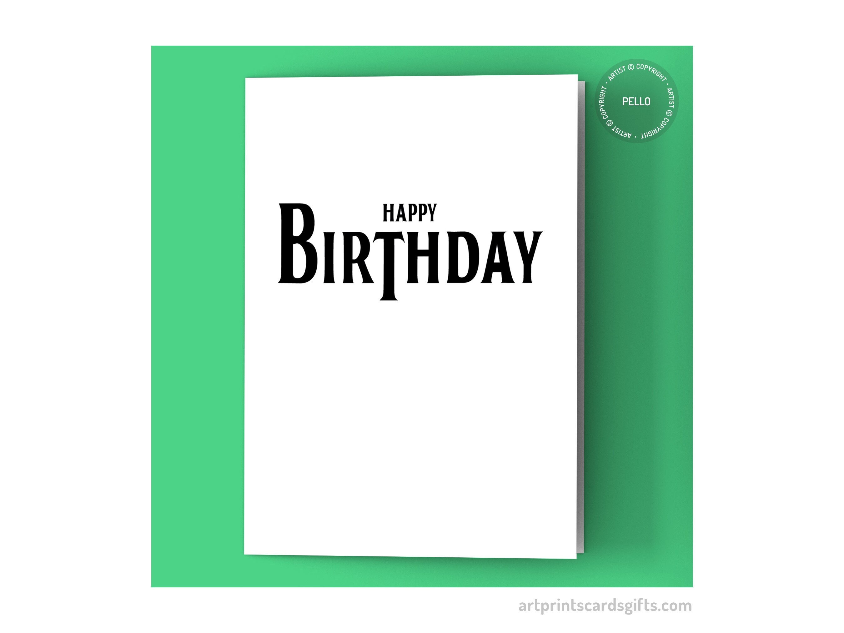Beatles Birthday Card - the Beatles - Card for Music Fan - Beatles Logo ...