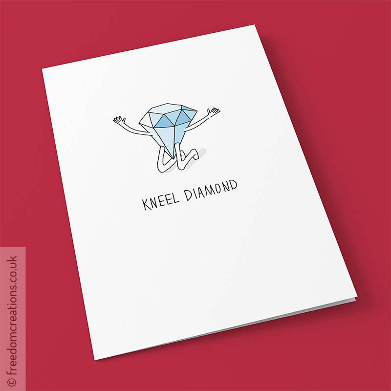 Neil Diamond Card - Kneel Diamond - Funny Music Pun, Blank Greeting ...