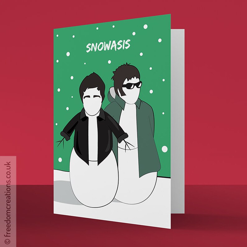 Oasis Christmas Card Snowasis Oasis Card Noel Gallagher Christmas Card ...
