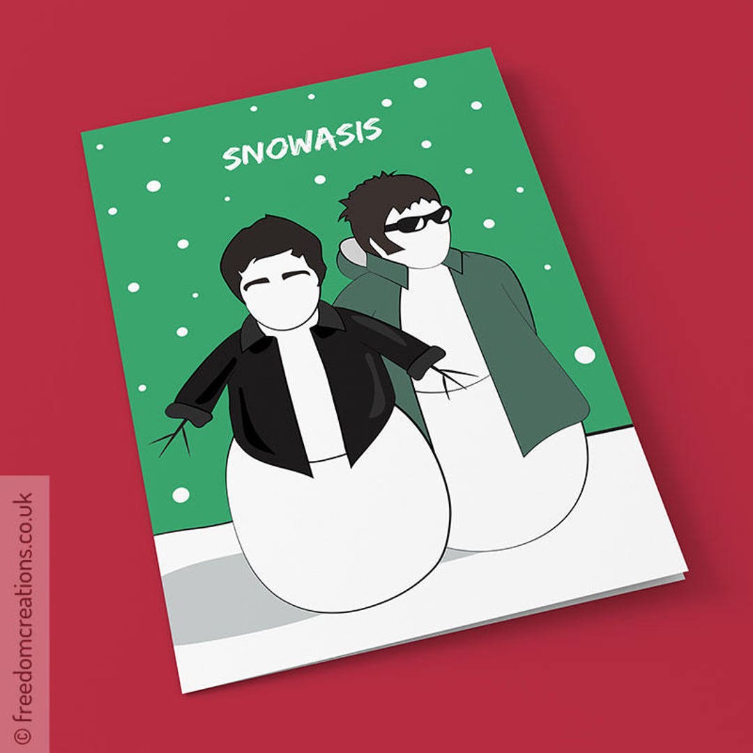 Oasis Christmas Card - Snowasis - Oasis Card - Noel Gallagher Christmas ...
