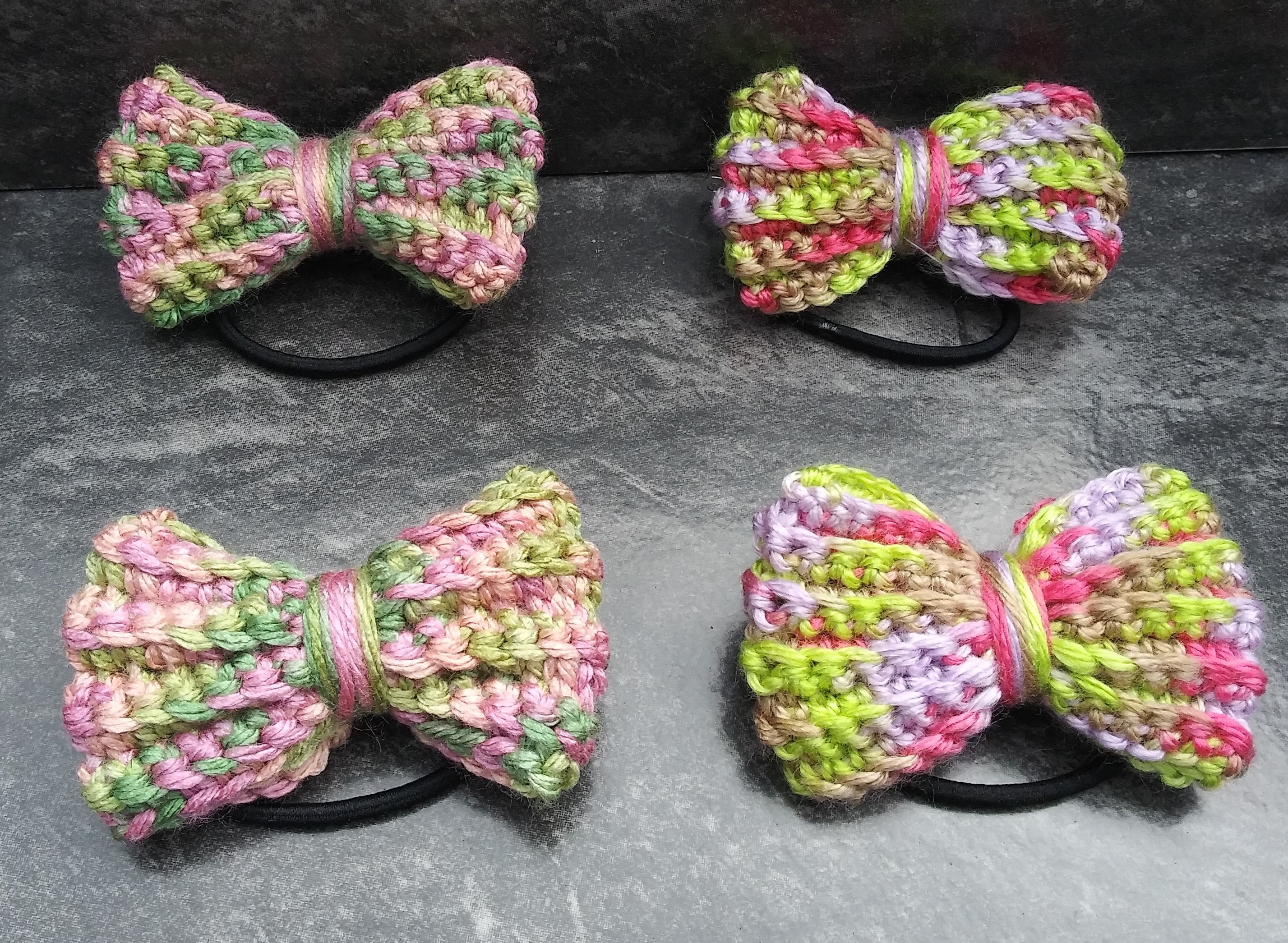 Crochet Hair Bows, Hair Bows, Crochet Hair Accessories, Hair ...