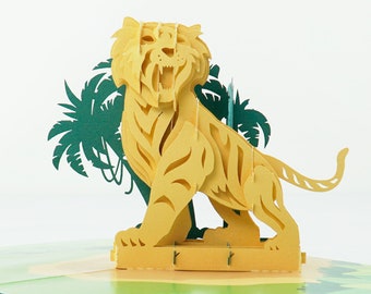 Tiger Popup Card - Etsy UK