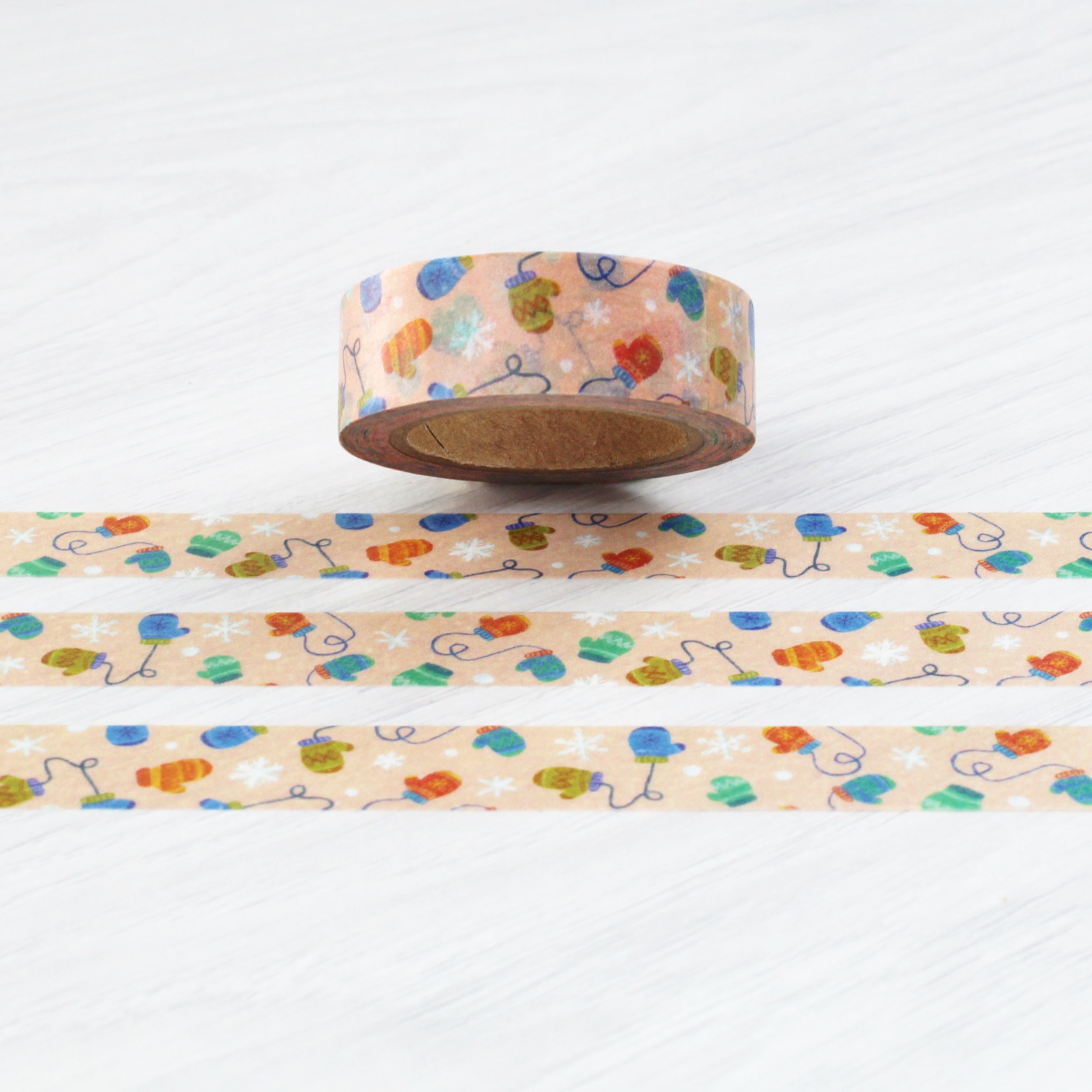 Christmas Washi Tape Cosy Mittens & Snowflakes Gift - Etsy UK