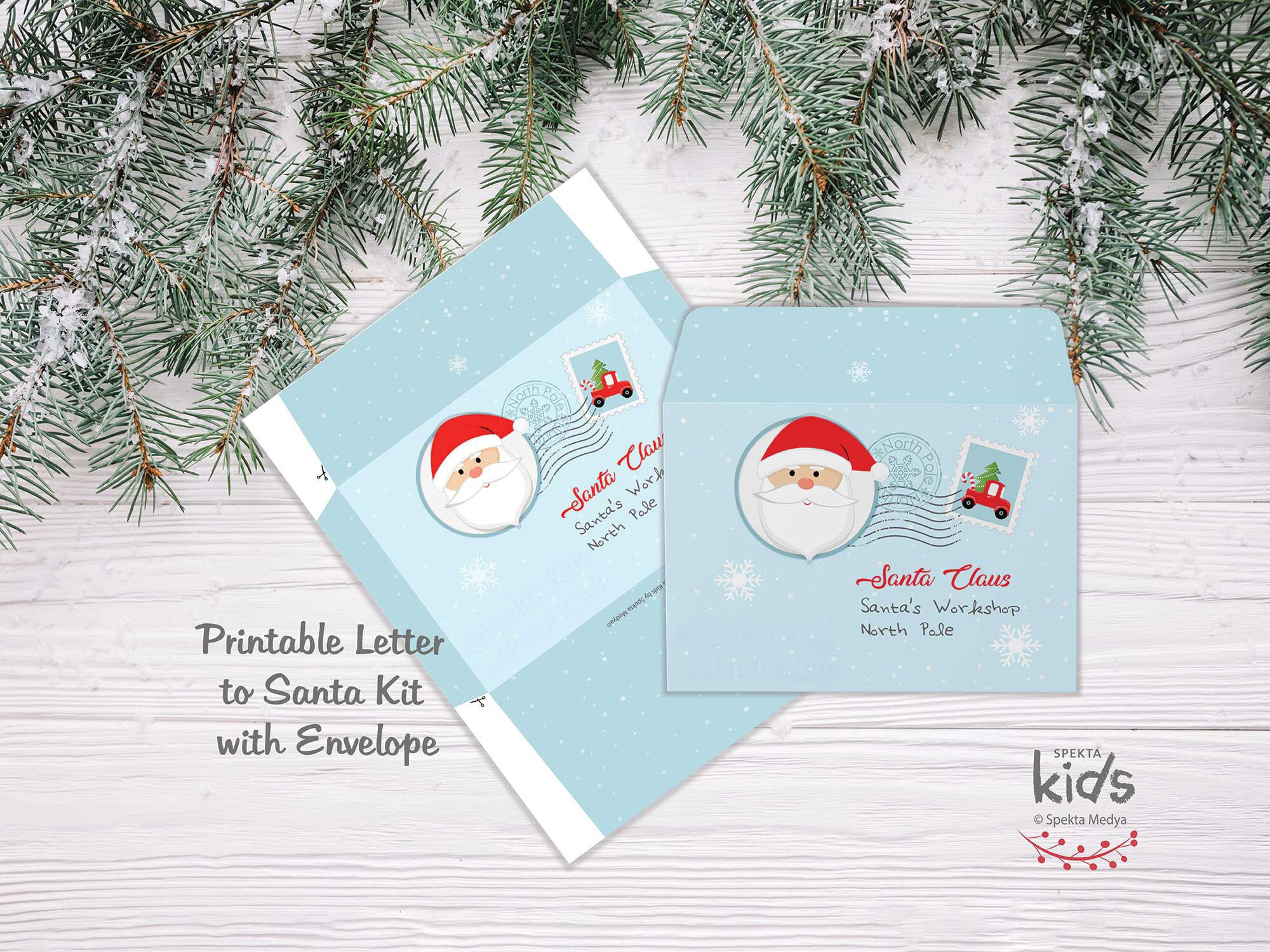 Printable Letter to Santa Kit With Envelope Letter to Santa - Etsy