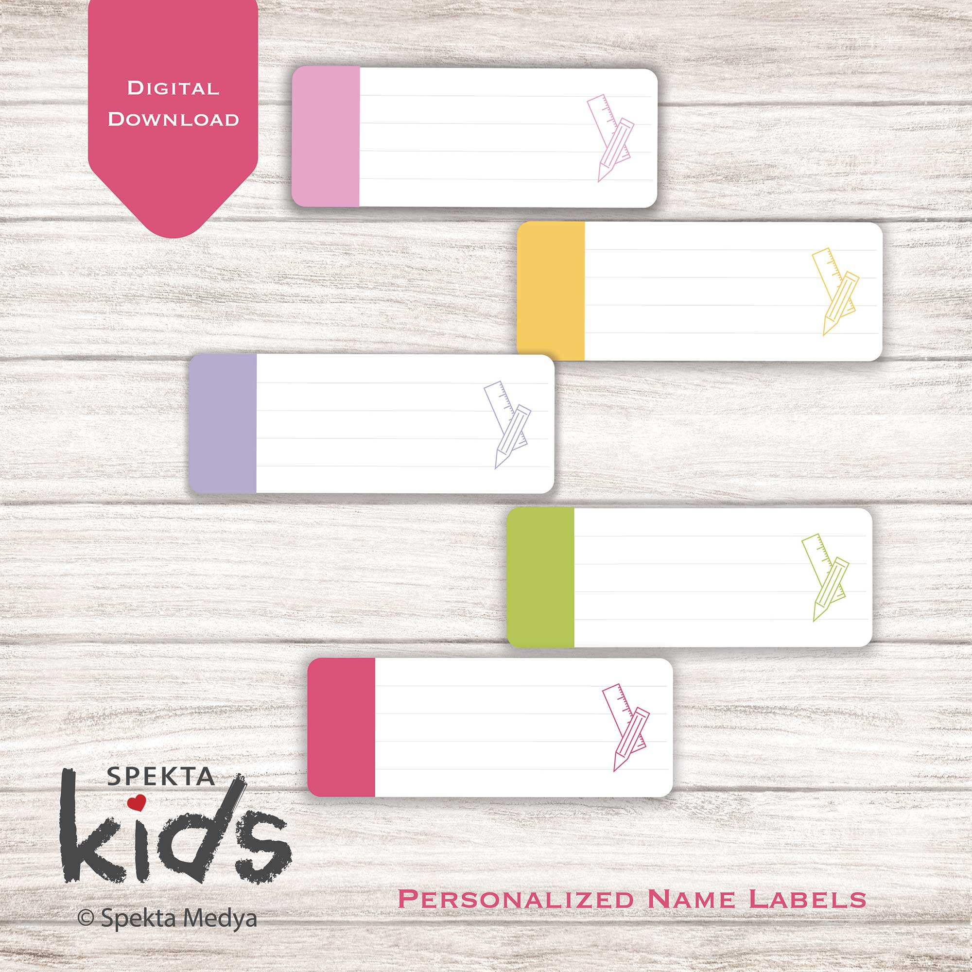 Customizable Multi-colored Name Labels! - Etsy