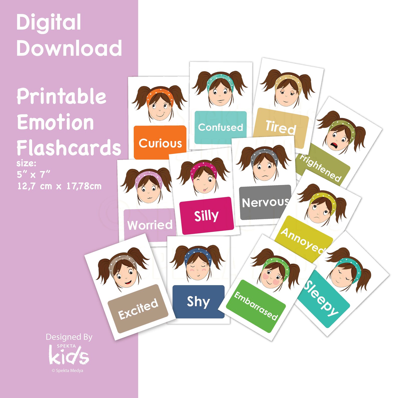 Printable Emotions Flashcards, Printable Flashcards, Printable Learning ...