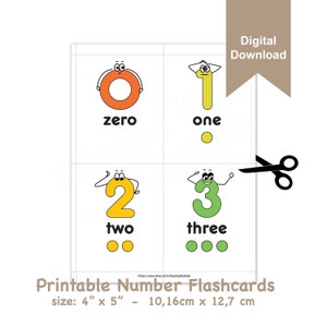 Printable Number Flashcards 0-10, Printable Coloring Number Flashcards ...