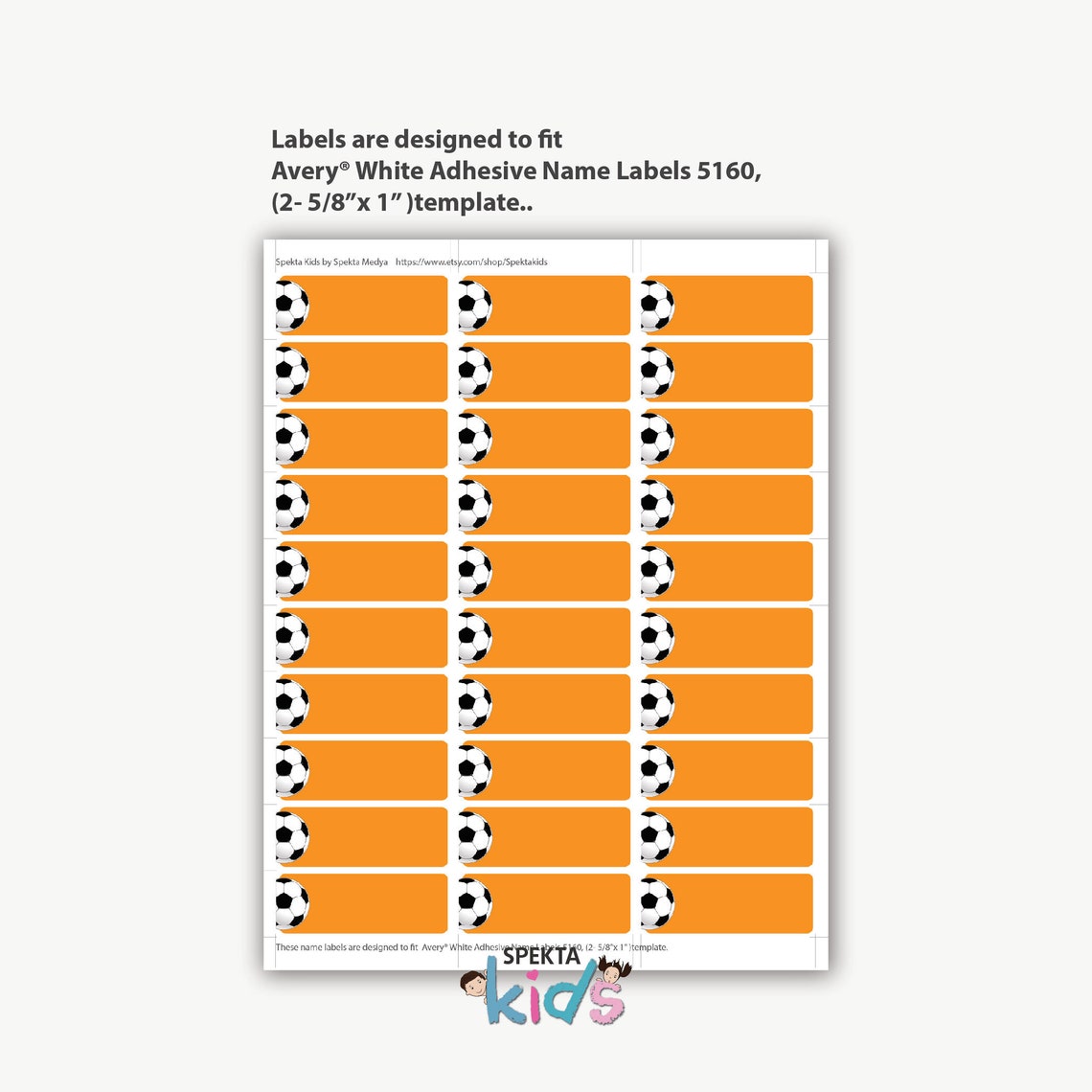 Soccer Name Labels, Soccer Ball - Etsy