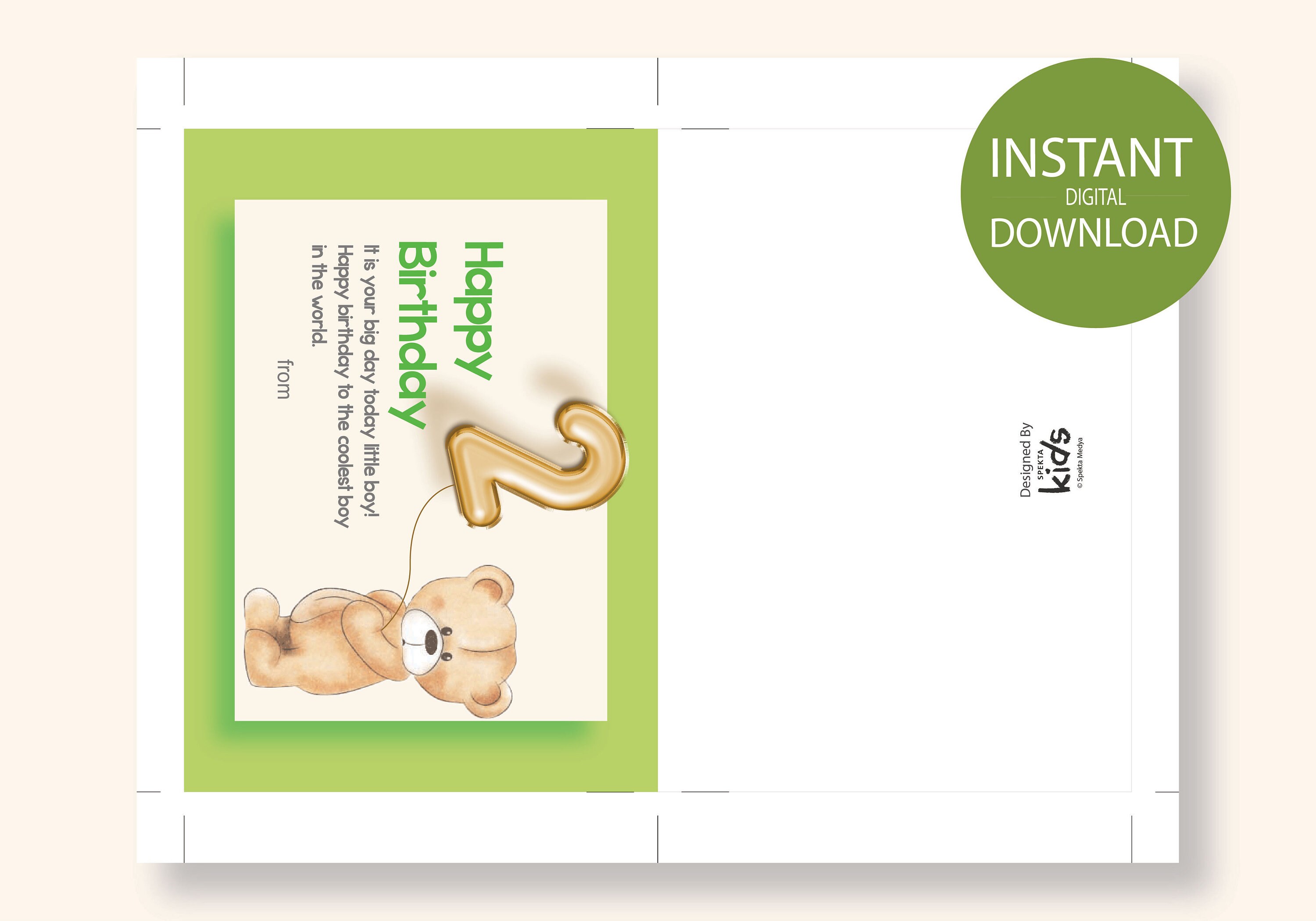 Baby Teddy Bear Birthday Card - Etsy