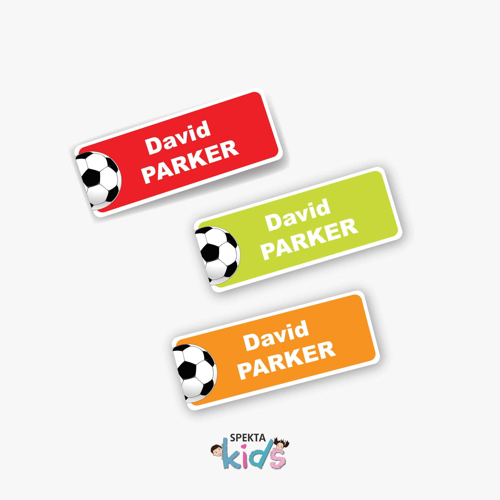 Soccer Name Labels, Soccer Ball - Etsy
