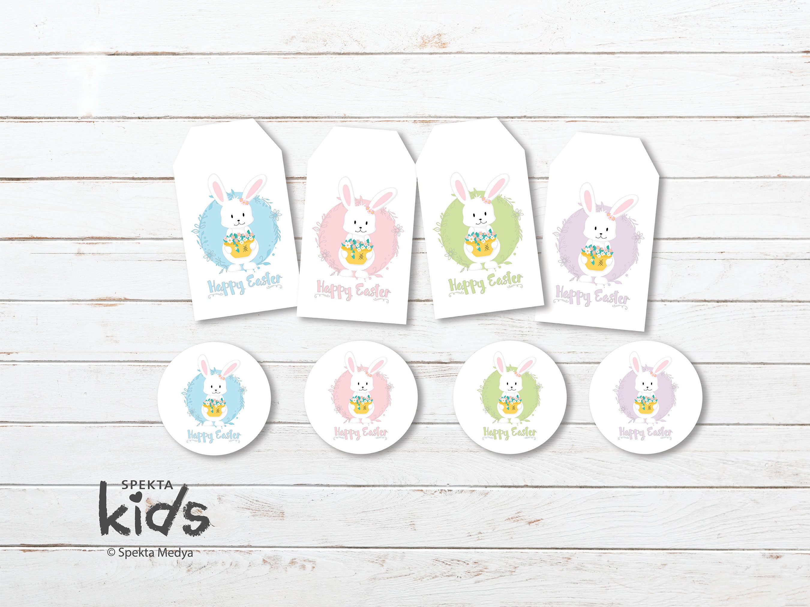 Printable Easter Bunny Favor Tags Printable Easter Tags - Etsy