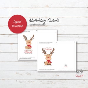 Printable Deer Christmas Tags, Instant Download PDF, Holiday Treat Tags ...