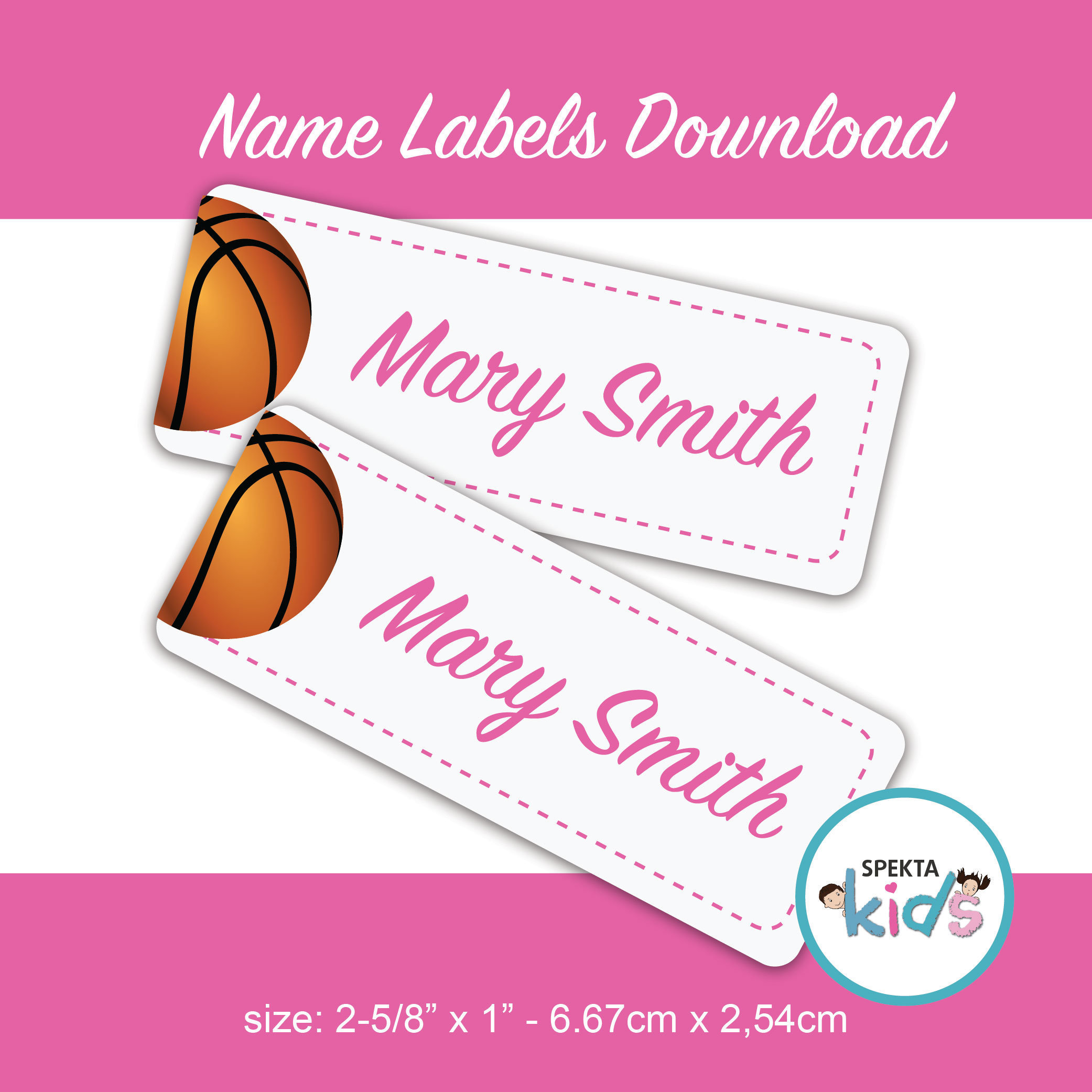 Girls Basketball Name Labels - Etsy