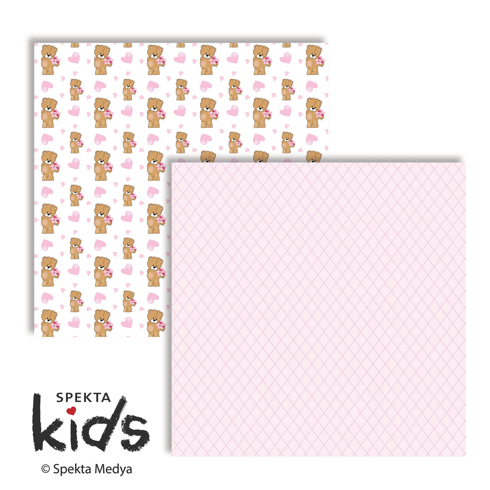Pink Teddy Bear Theme, Seamless Digital Paper - Etsy