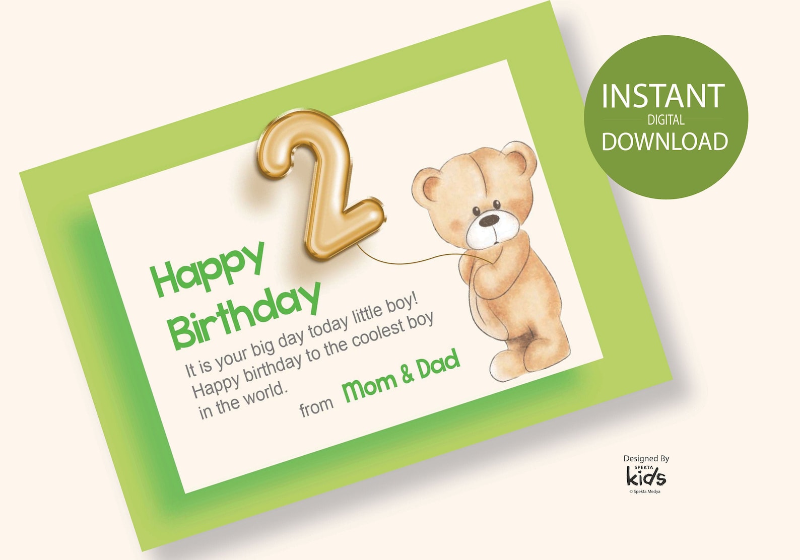 Baby Teddy Bear Birthday Card - Etsy