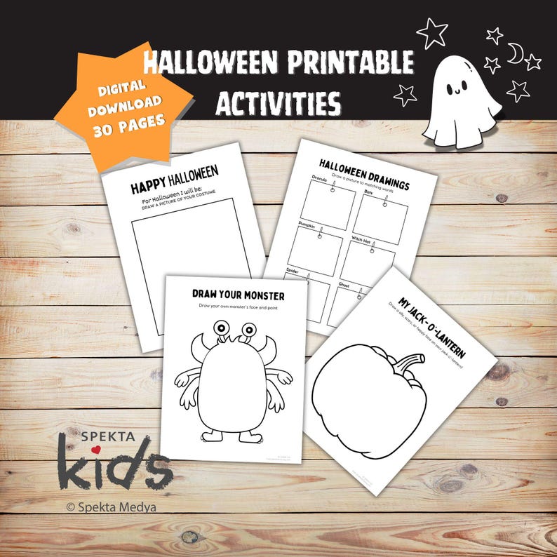 Spooky and Fun Halloween Activities for Kids, Crafts and Coloring Pages ...