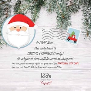 Printable Letter to Santa Kit With Envelope, Letter to Santa Template ...