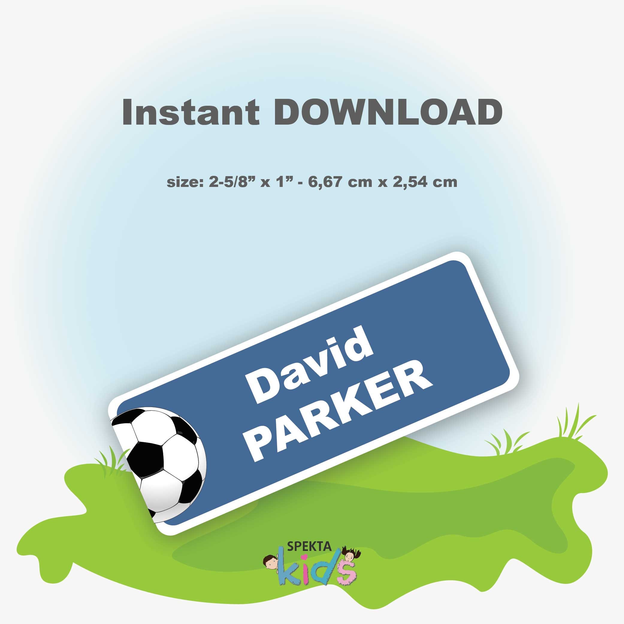 Soccer Name Labels, Soccer Ball - Etsy