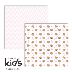 Pink Teddy Bear Theme, Seamless Digital Paper - Etsy