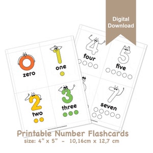 Printable Number Flashcards 0-10, Printable Coloring Number Flashcards ...