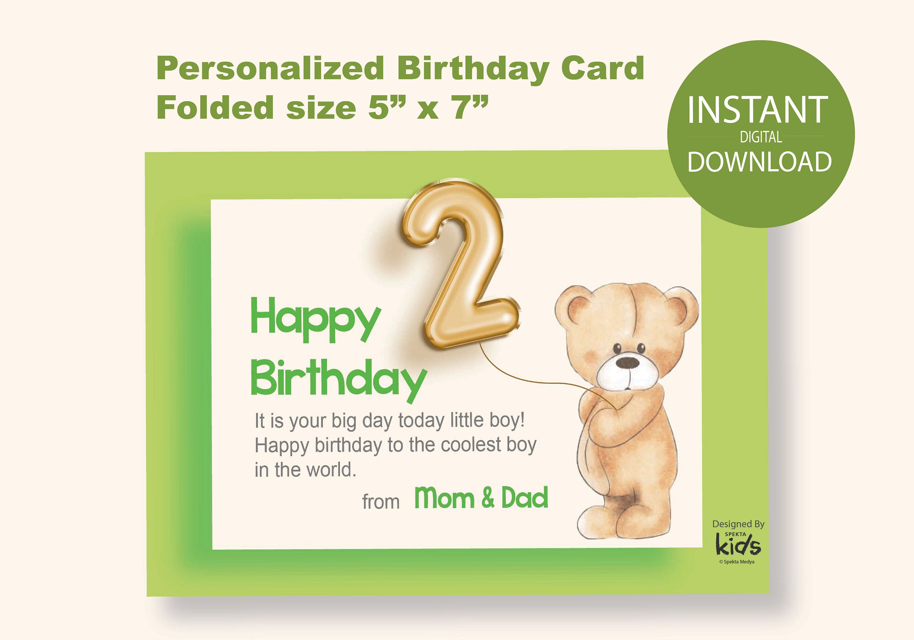 Baby Teddy Bear Birthday Card - Etsy