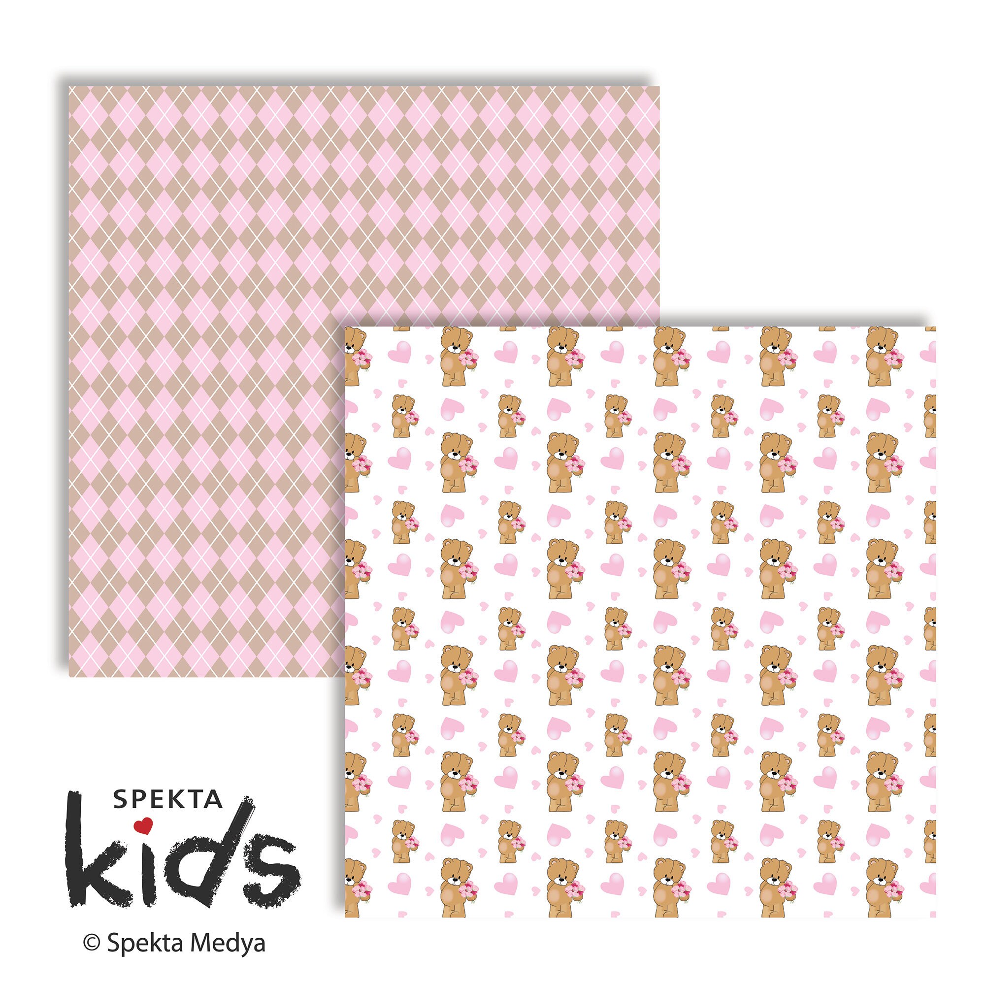 Pink Teddy Bear Theme, Seamless Digital Paper - Etsy