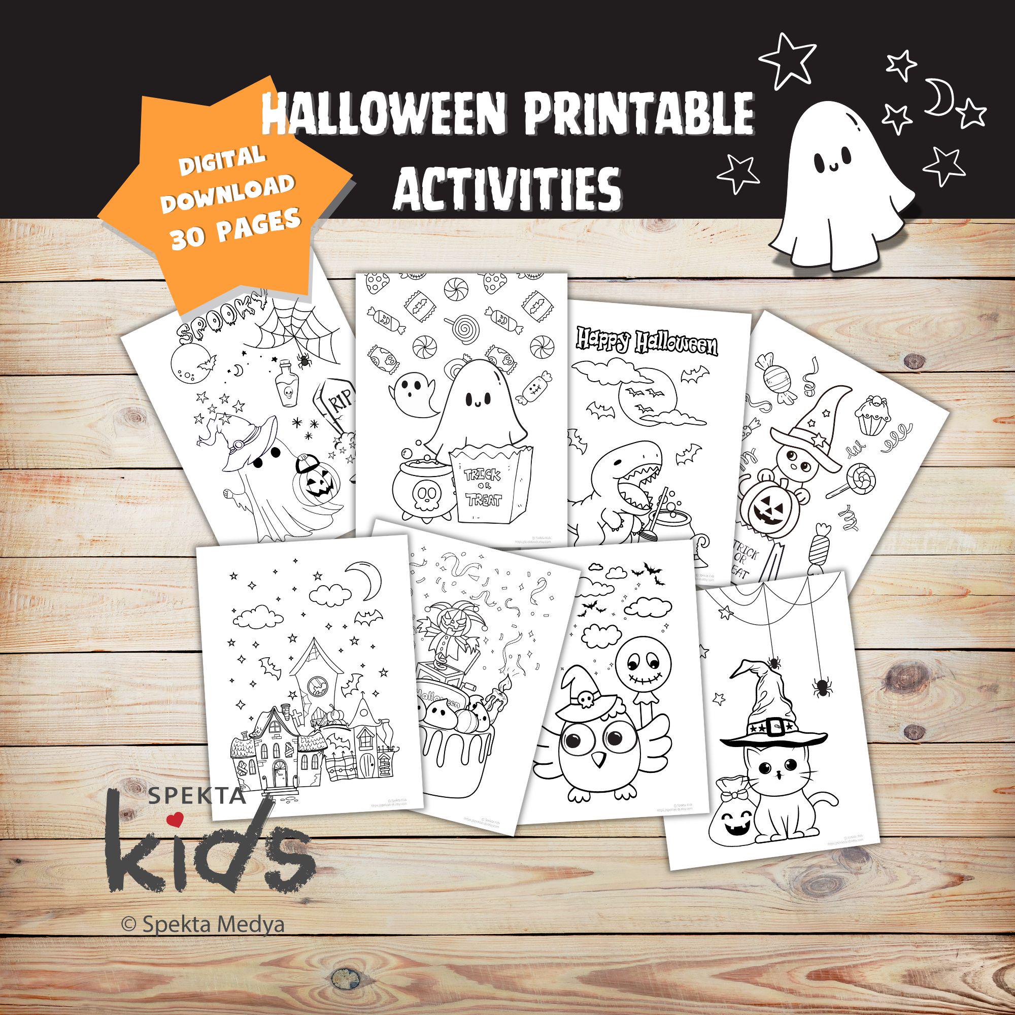 Spooky and Fun Halloween Activities for Kids, Crafts and Coloring Pages ...