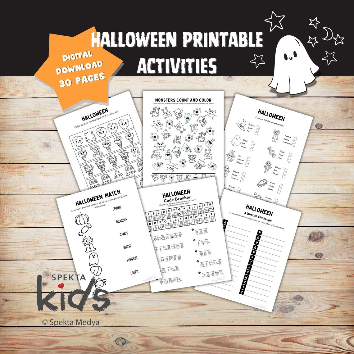 Spooky and Fun Halloween Activities for Kids, Crafts and Coloring Pages ...
