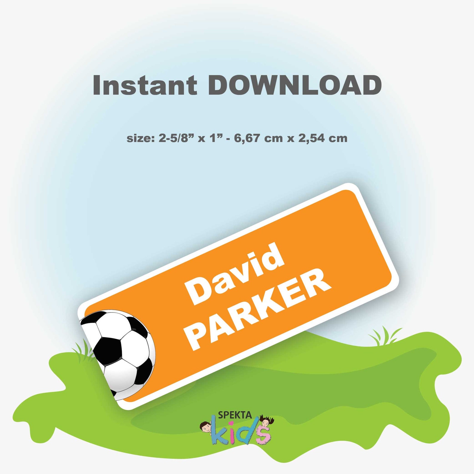 Soccer Name Labels, Soccer Ball - Etsy